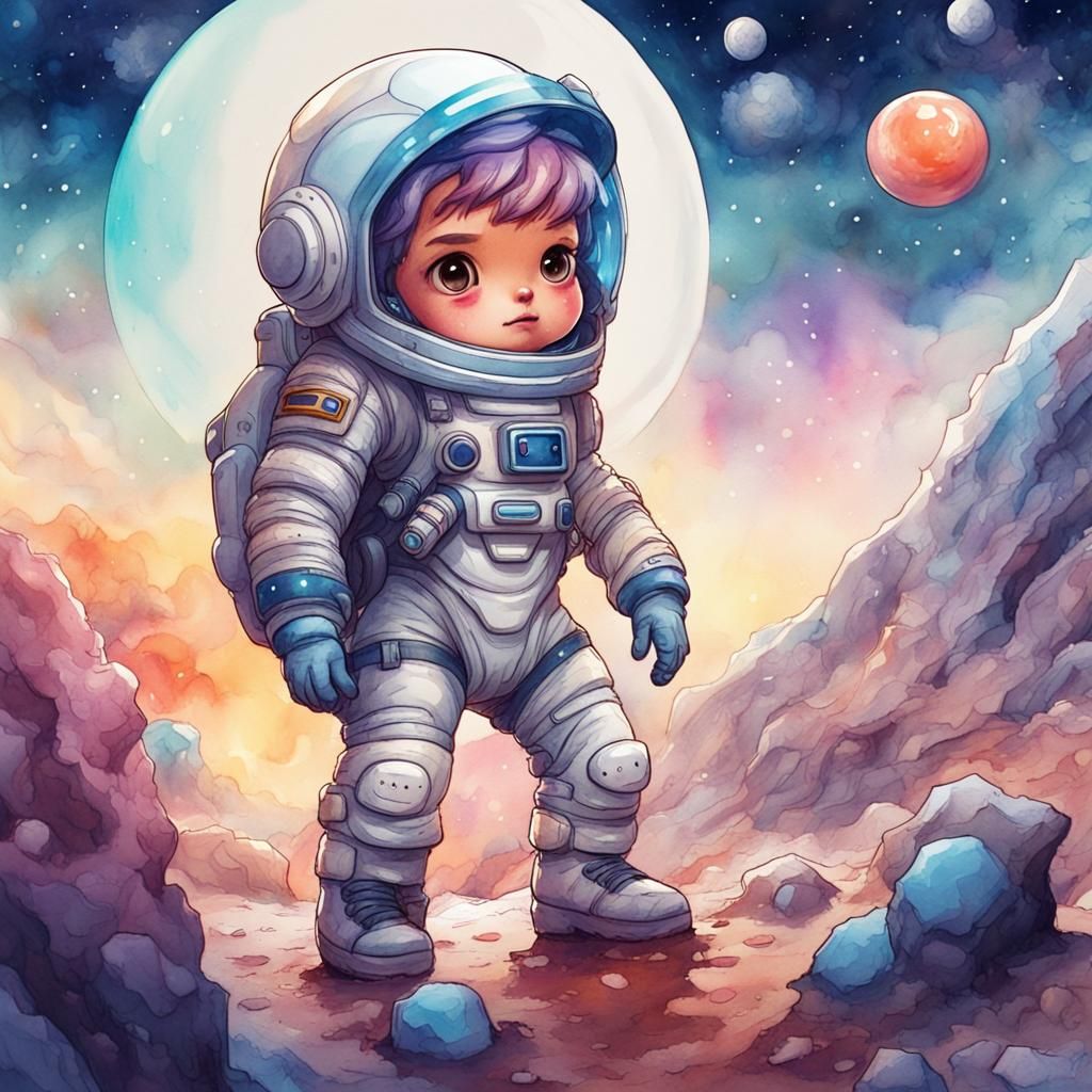 Cute Spaceman Chibi - AI Generated Artwork - NightCafe Creator