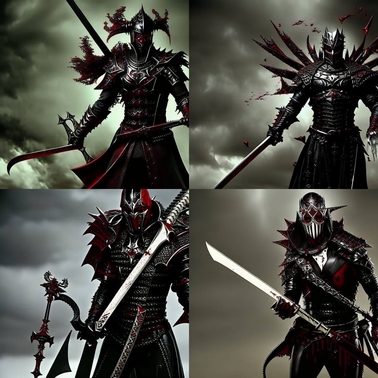 fantasy, edritch knight, horror, hellraiser, omission, fog, wielding a ...