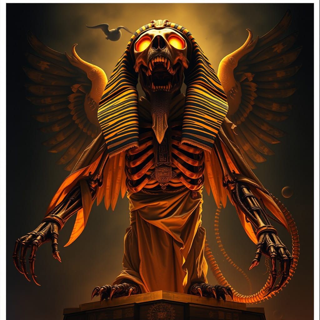 Undead Sphinx - Majestic Undead Sphinx with Regal yet Eerie ...