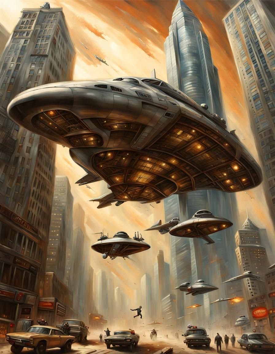 Alien invasion 01 - AI Generated Artwork - NightCafe Creator