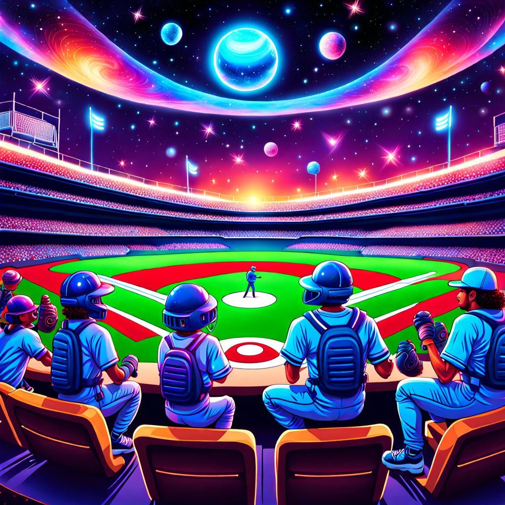 A Intergalactic Baseball game - AI Generated Artwork - NightCafe Creator