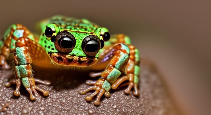 Jumping-spider-frog hybrid #16 - AI Generated Artwork - NightCafe Creator