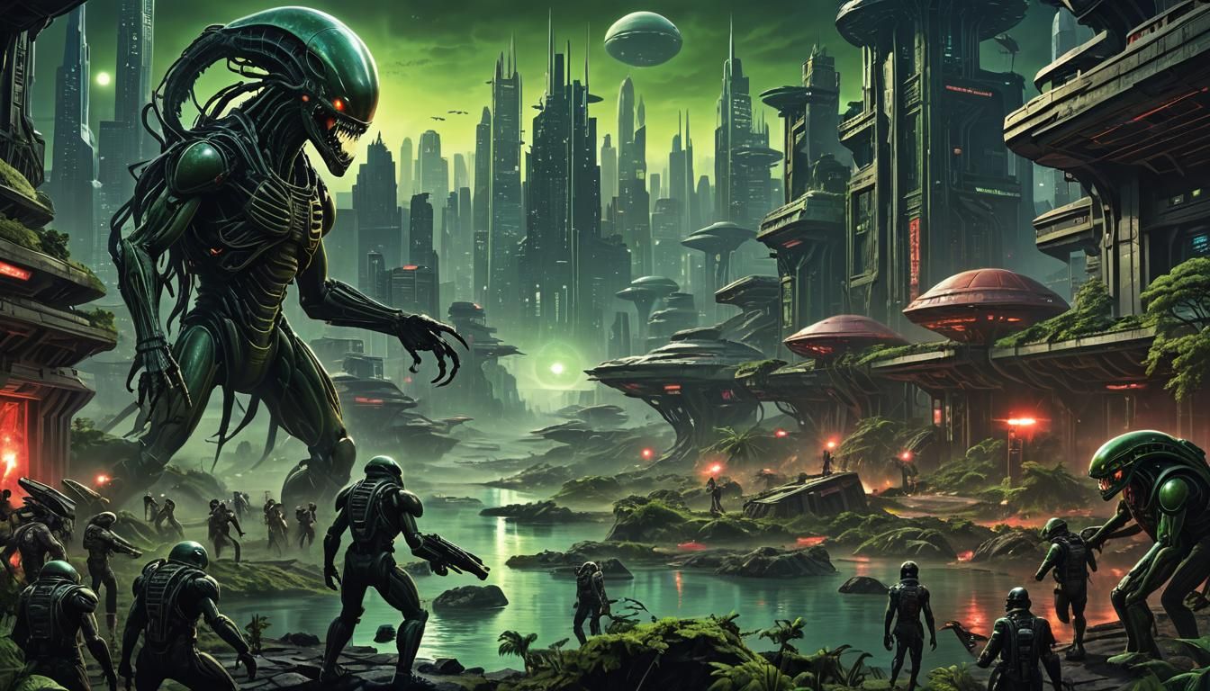 Alien War - AI Generated Artwork - NightCafe Creator