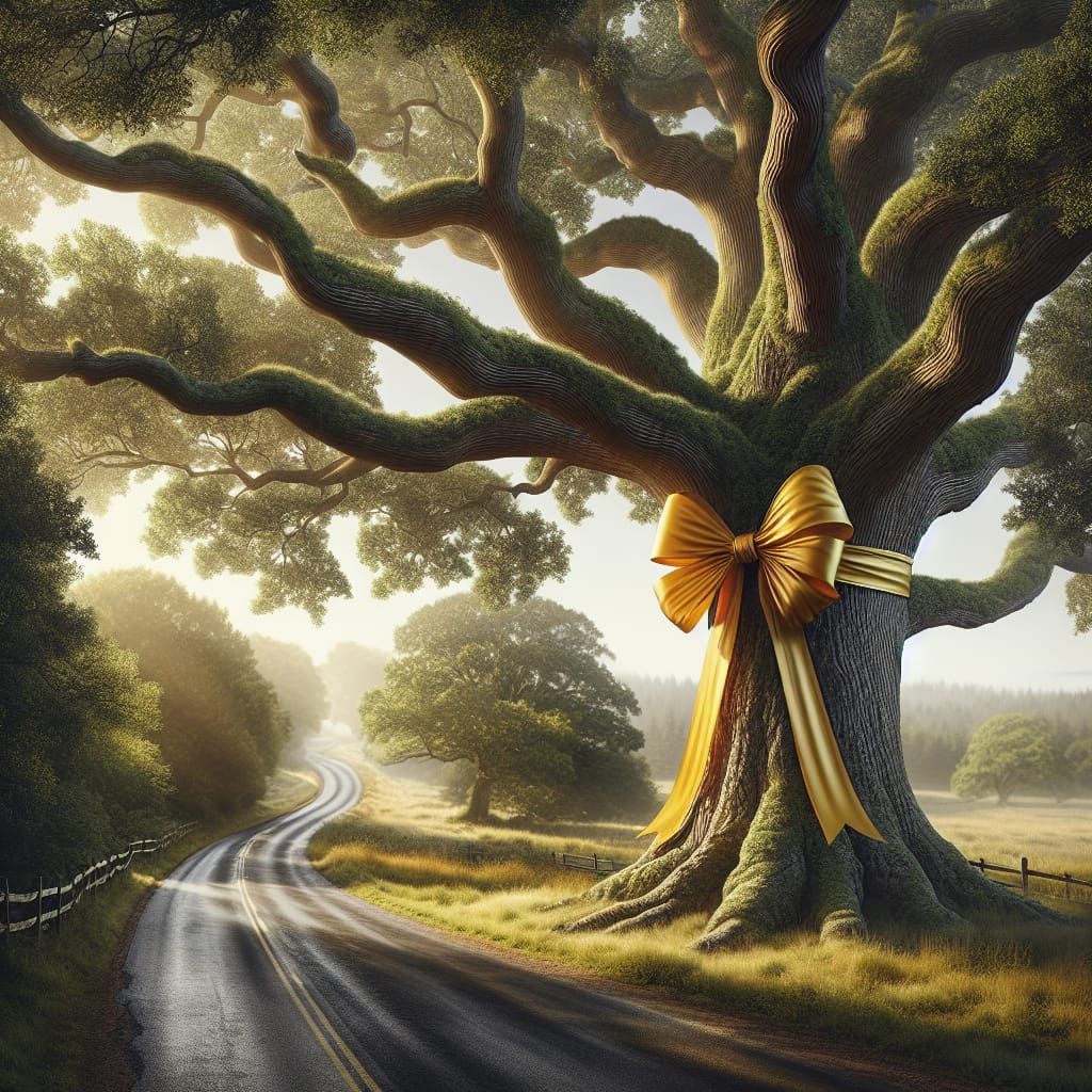 Tie a Yellow Ribbon Round the Ole Oak Tree - AI Generated Artwork ...