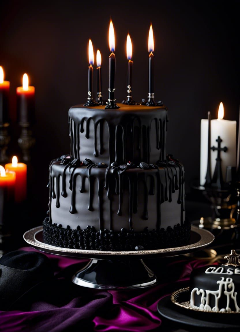 Goth cake - AI Generated Artwork - NightCafe Creator