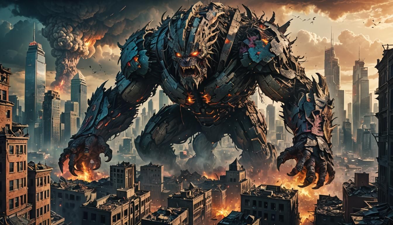 Massive Titan creature - AI Generated Artwork - NightCafe Creator