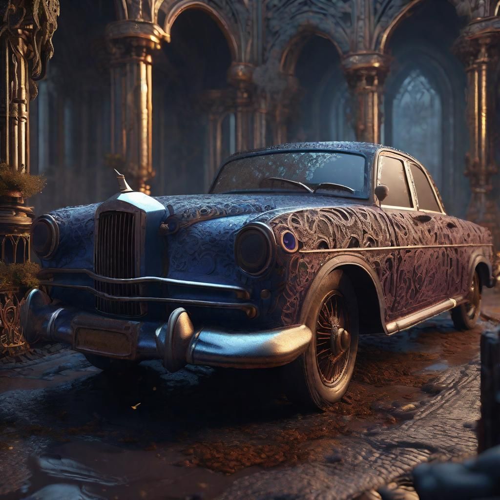 Vintage Lace Car - AI Generated Artwork - NightCafe Creator