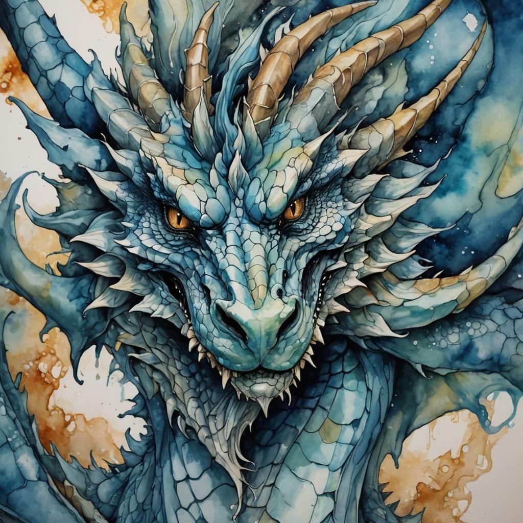 BLUE DRAGON 3 - AI Generated Artwork - NightCafe Creator