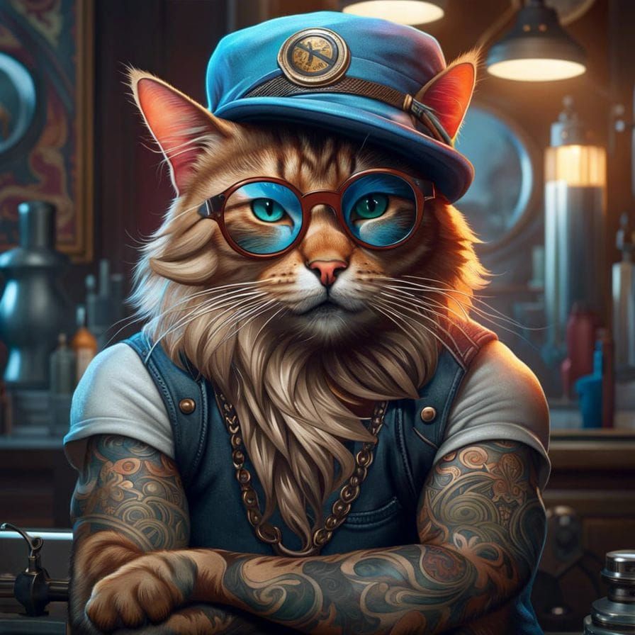 Stylish - The hip barber with a little something extra - AI Generated ...