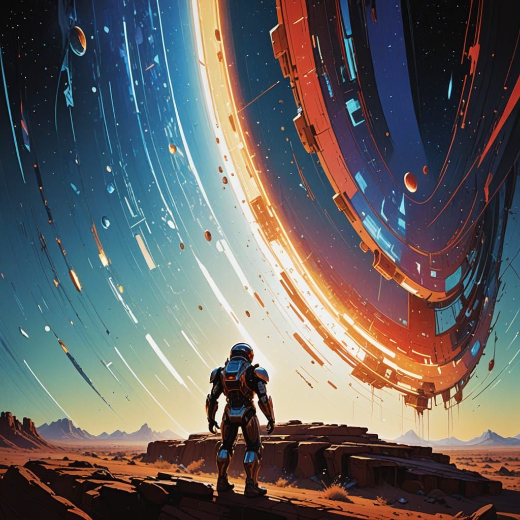 Cyborg Scientists Explore Cosmic Vistas through Ir... - AI Art