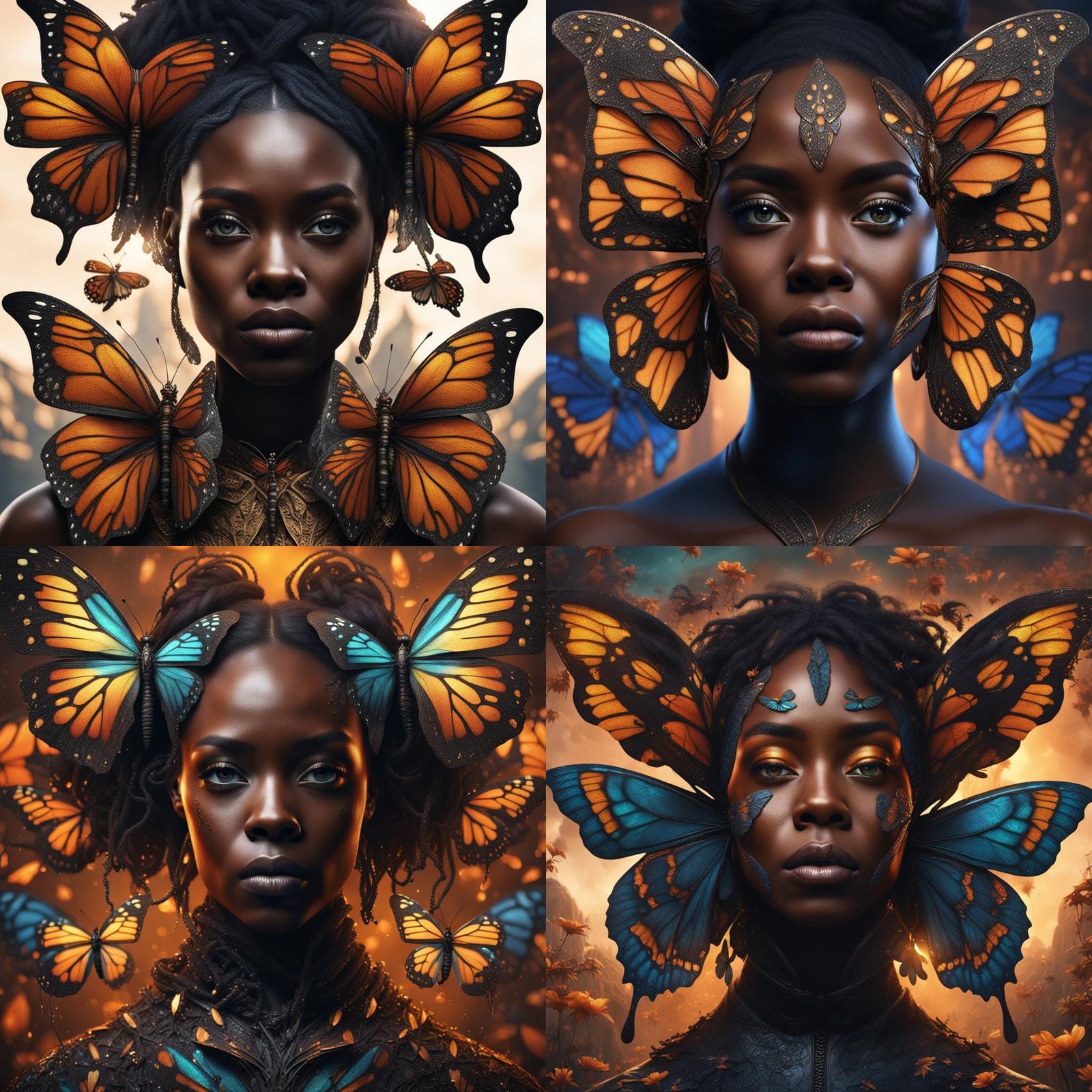 Black Woman's Metamorphosis to a Butterfly. - AI Generated Artwork ...