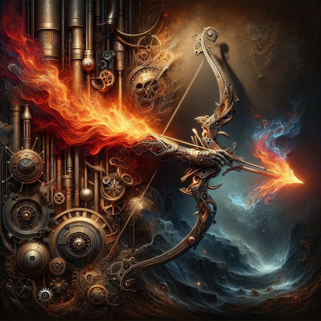 the hunger game fire bow - AI Generated Artwork - NightCafe Creator