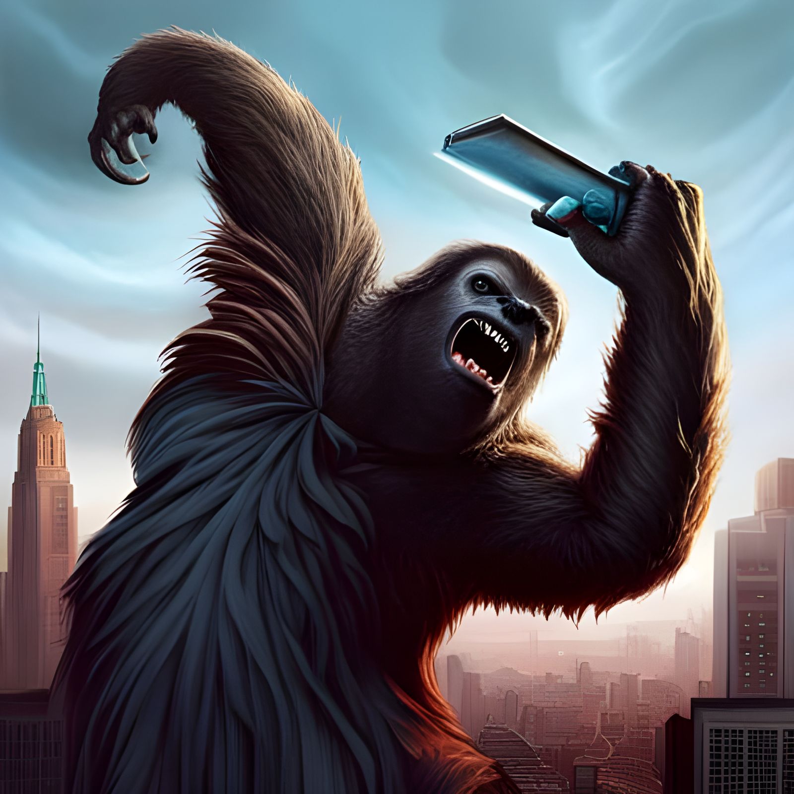 King Sloth! The terror of New York - AI Generated Artwork - NightCafe ...