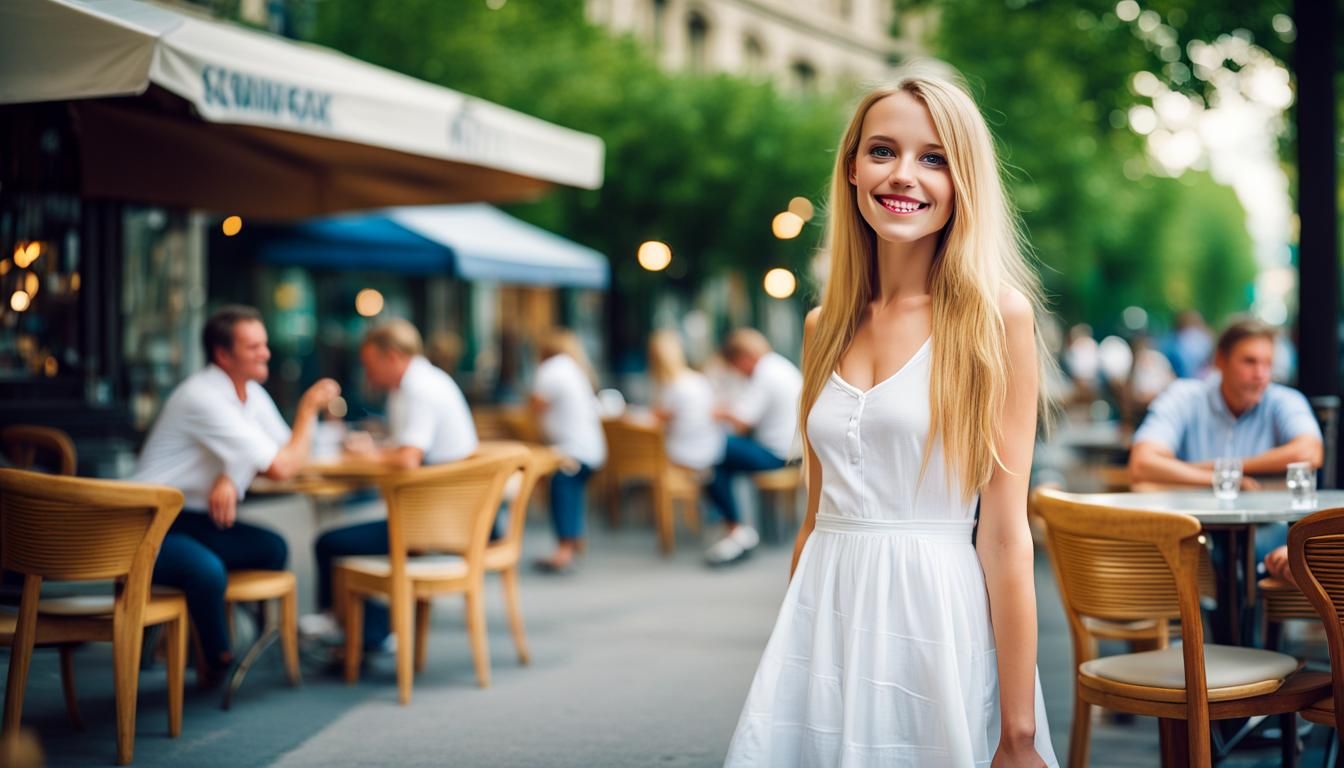 Girl in a street - AI Generated Artwork - NightCafe Creator