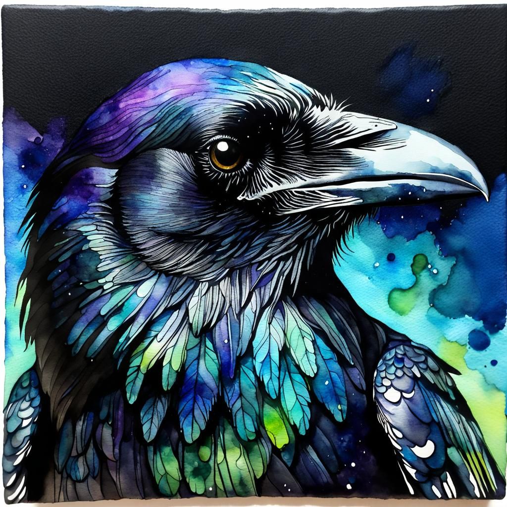 Portrait of a Raven - AI Generated Artwork - NightCafe Creator