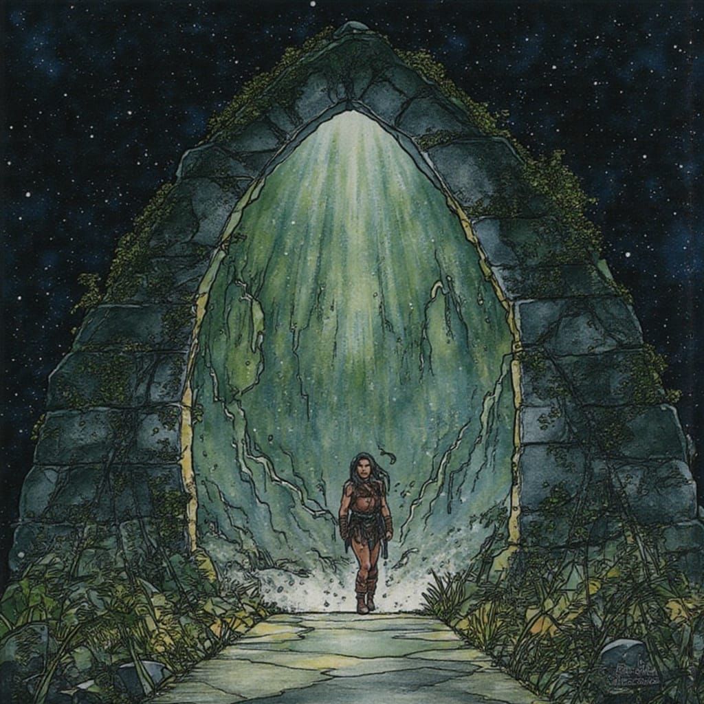 Lost Portal - Forgotten Forest Gateway in Mysterious, High-F...