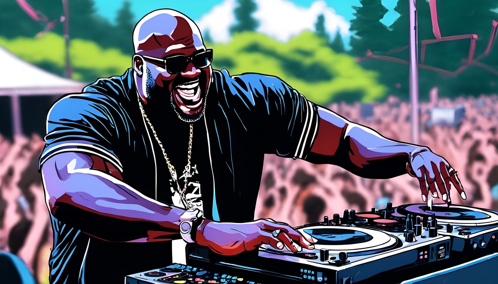 Shaquille O'Neal (DJ Diesel) at Outsidelands 2023 - AI Generated ...