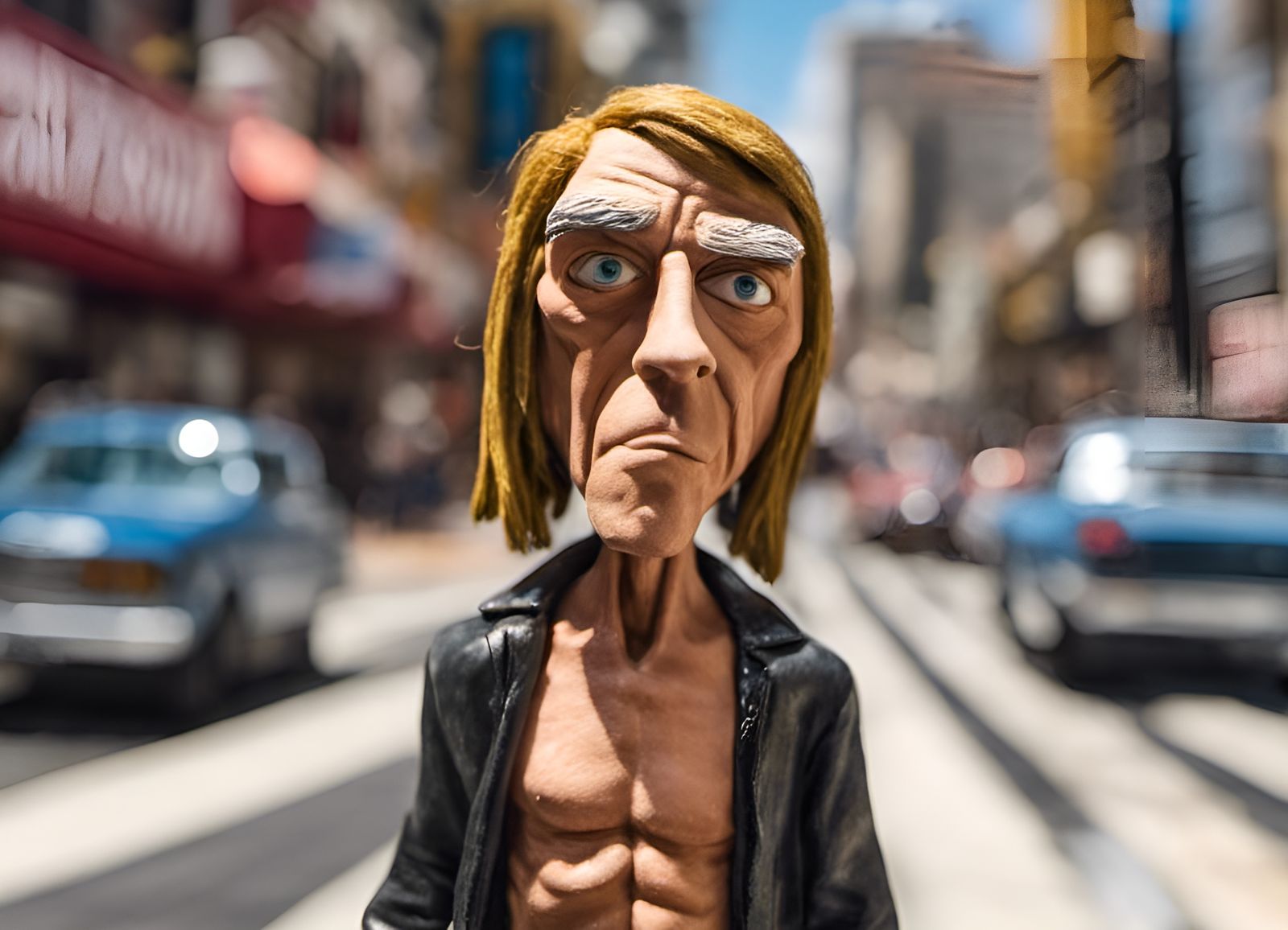 Iggy Pop on Hollywood Boulevard - AI Generated Artwork - NightCafe Creator
