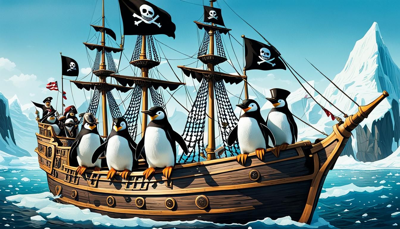 Penguin Pirates - AI Generated Artwork - NightCafe Creator