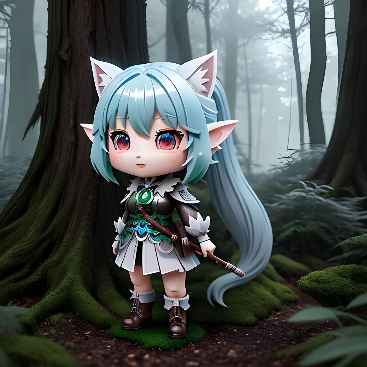Chibi ghost ranger of haunted forest - AI Generated Artwork - NightCafe ...