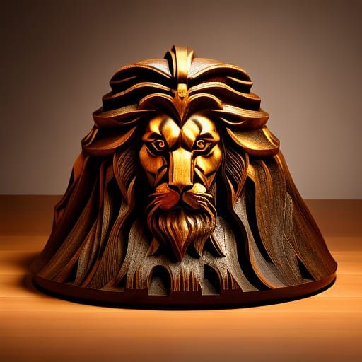 Lion Sculpture - AI Generated Artwork - NightCafe Creator