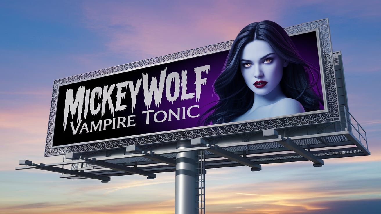 Highway Billboard - Glamorous Vampire Billboard in Hyperrea...
