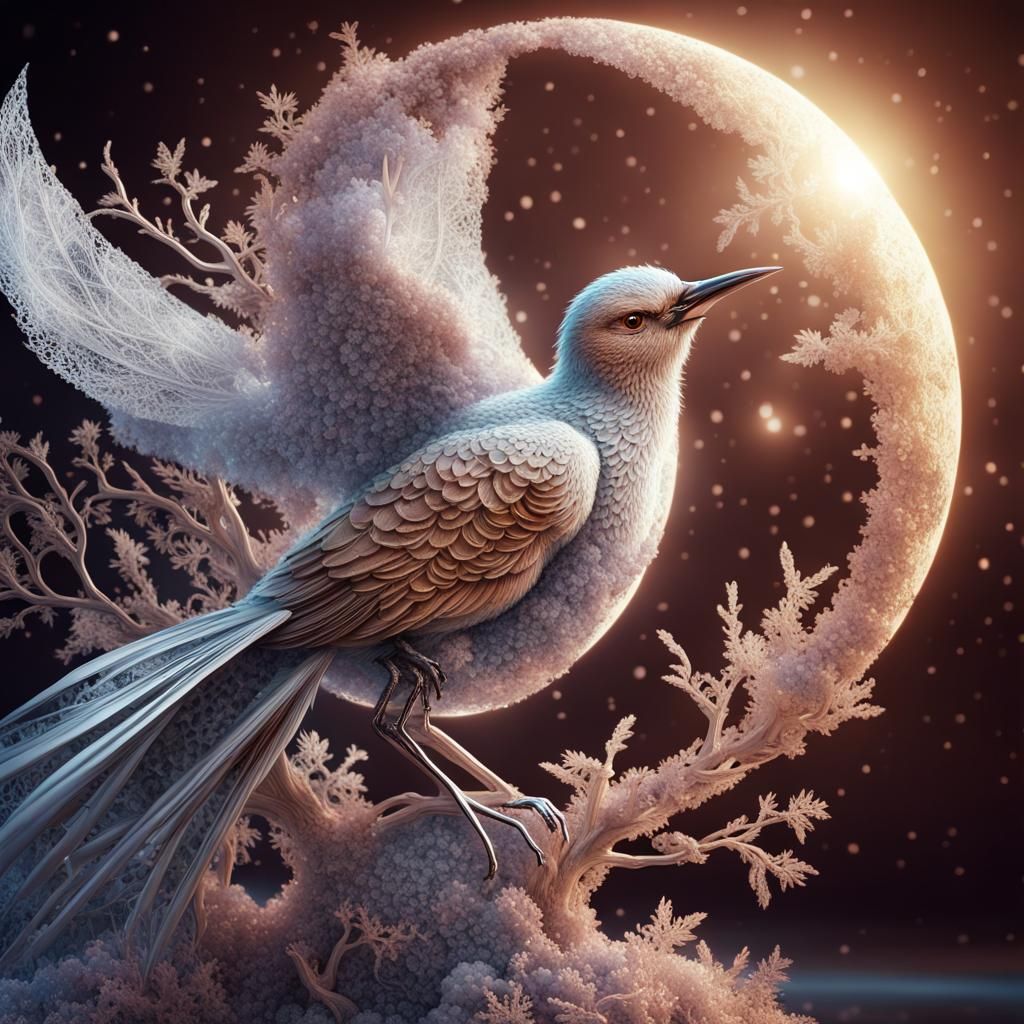 Frosted Moon - AI Generated Artwork - NightCafe Creator