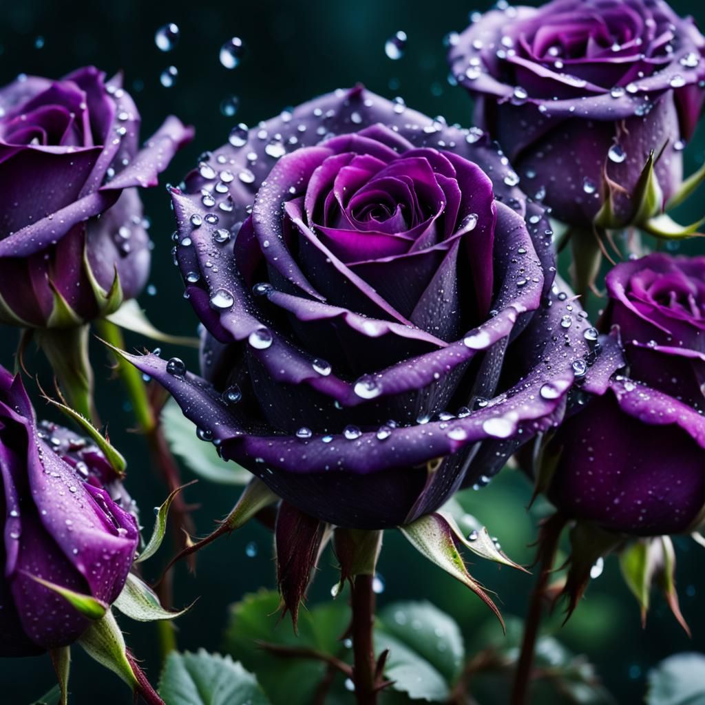 Purple Roses - AI Generated Artwork - NightCafe Creator