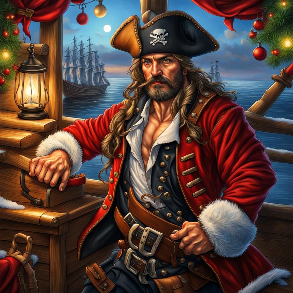 4k, HDR, SDLR, realistic vibrant colors, and super detailed pirate ...