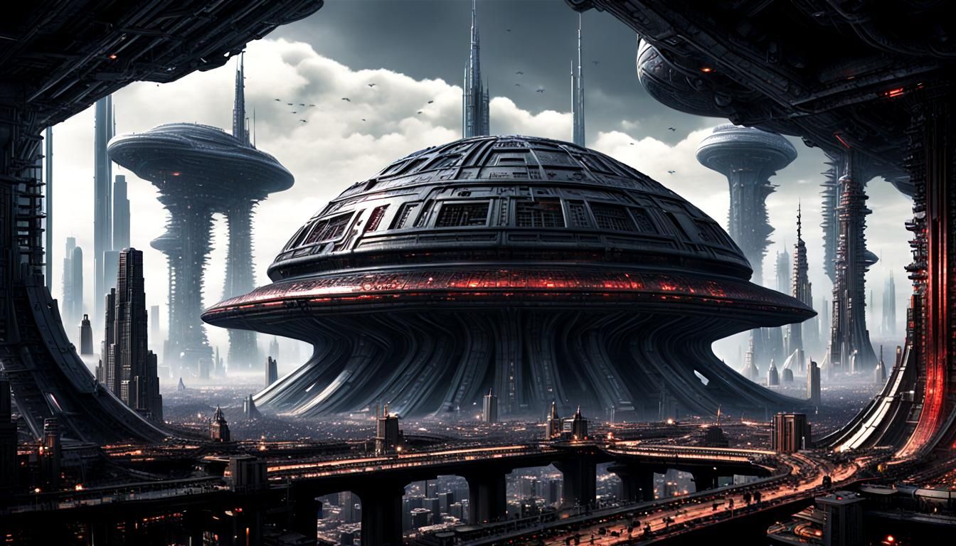 Alien Mega City - AI Generated Artwork - NightCafe Creator