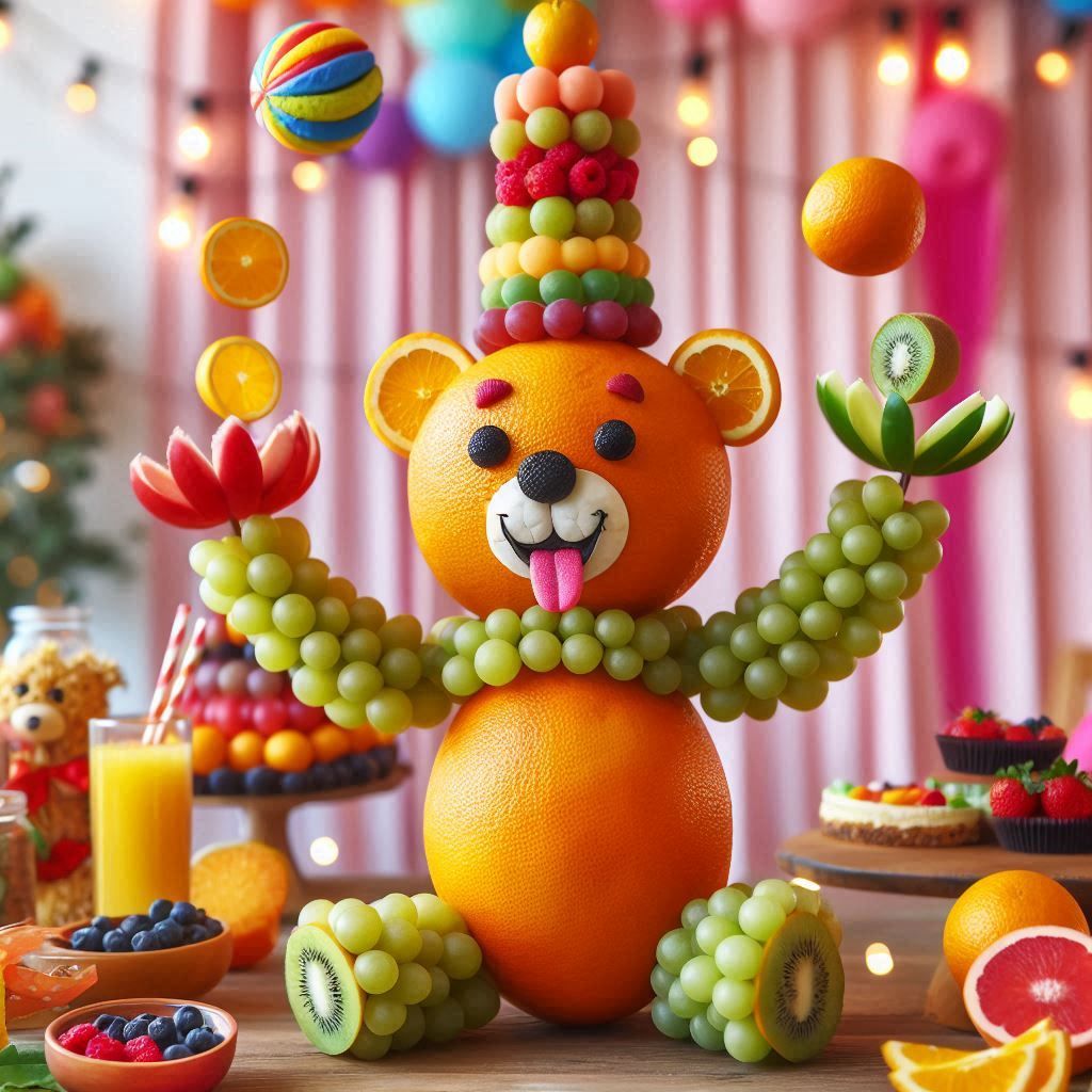 Juggling fruit bear - AI Generated Artwork - NightCafe Creator