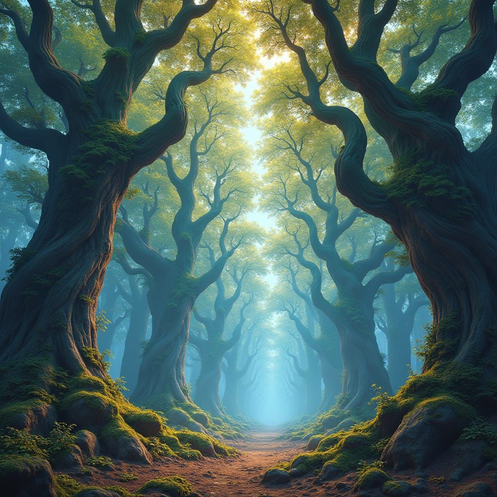 Fractals in Nature: Vibrant Forests of Mathematica... - AI Art