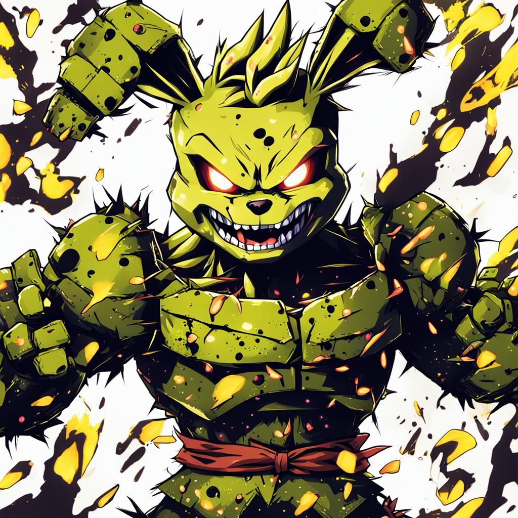Super saiyan Springtrap - AI Generated Artwork - NightCafe Creator