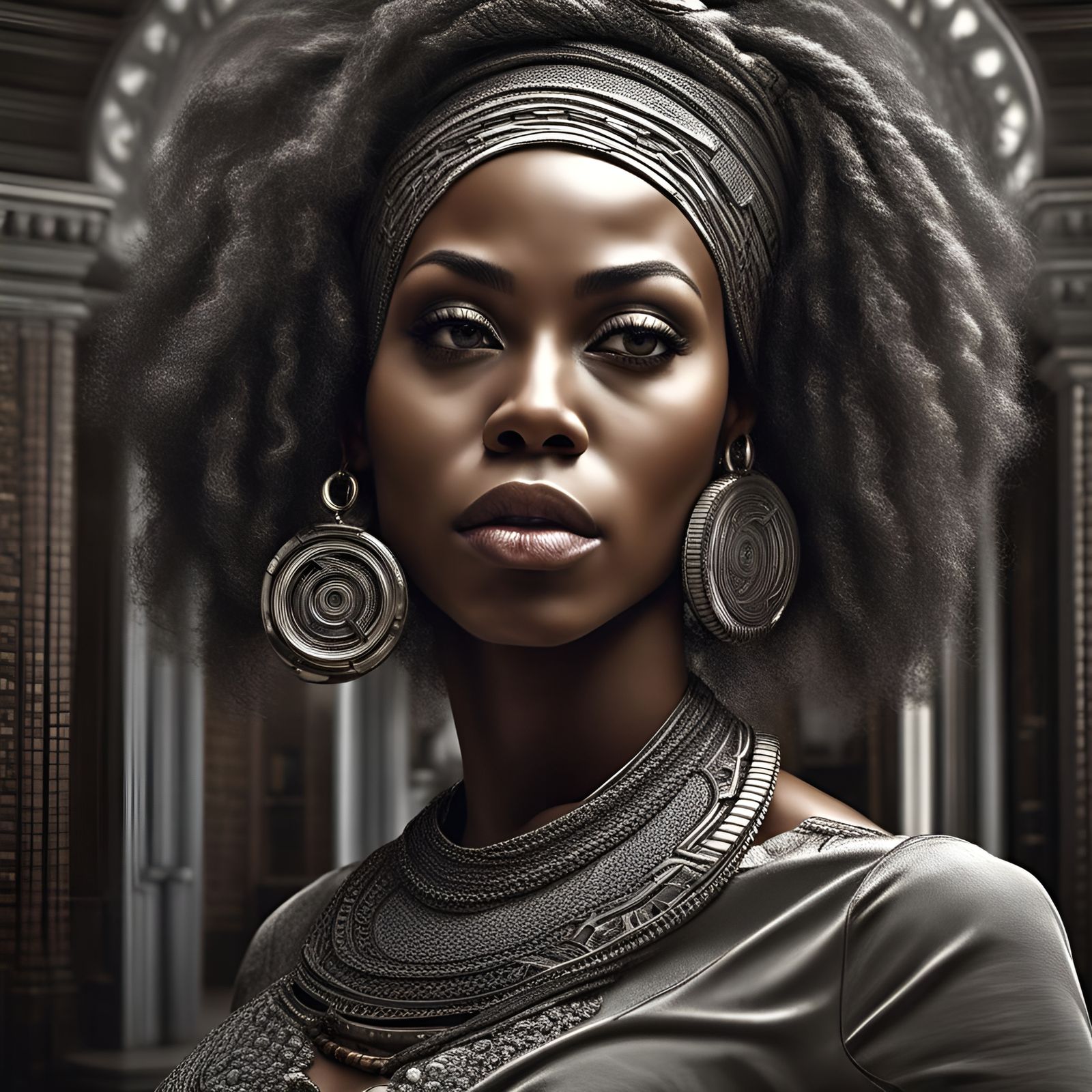 Optical Illusions of an African American Woman. - AI Generated Artwork - NightCafe Creator