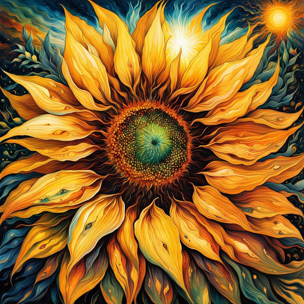 Radiant Sunflower - AI Generated Artwork - NightCafe Creator