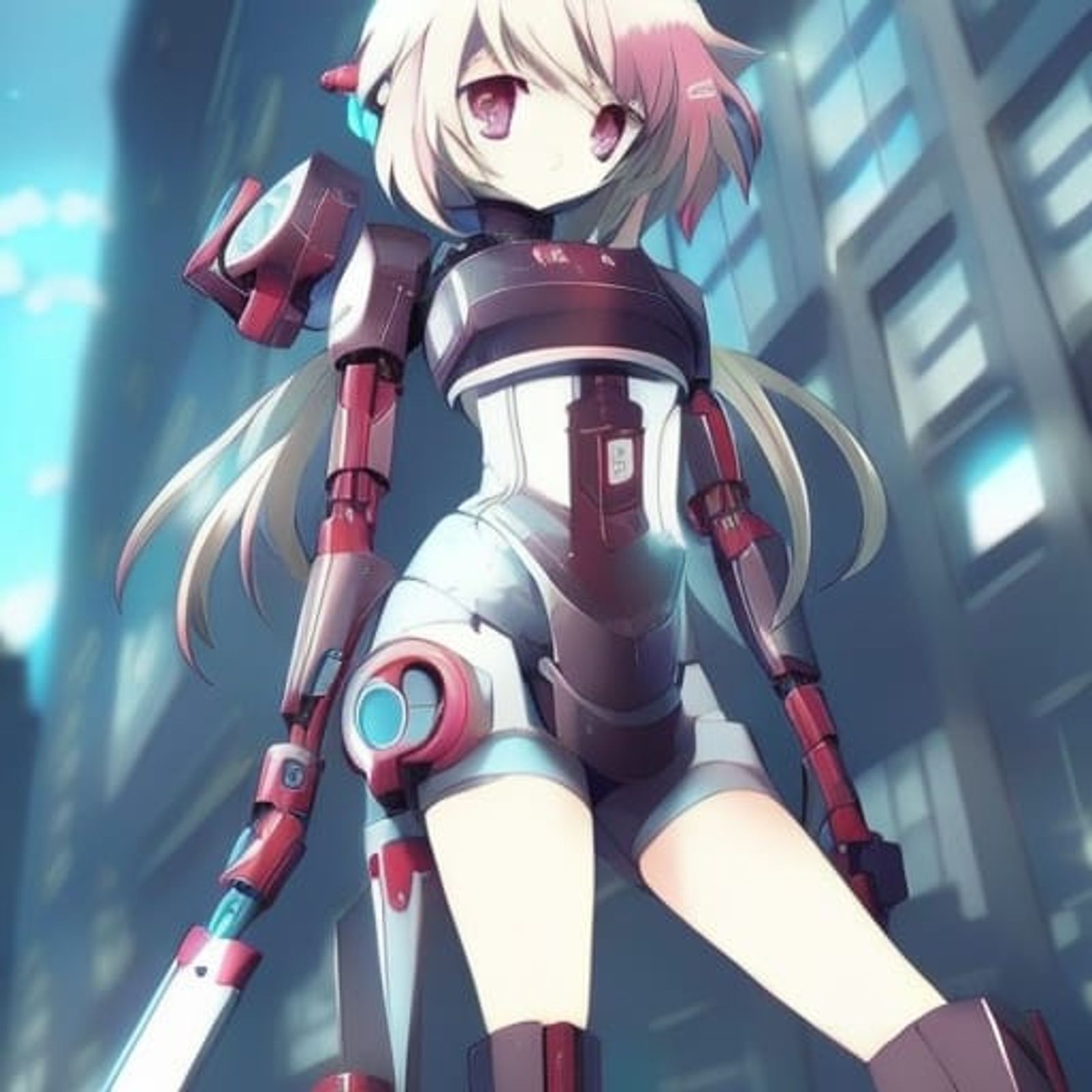 Robo-waifu - AI Generated Artwork - NightCafe Creator