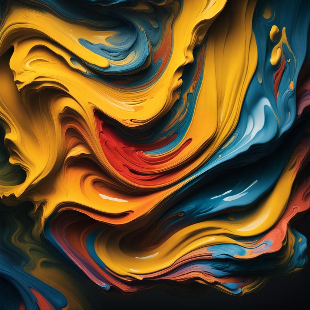 abstract thick swirling paint brushstrokes - AI Generated Artwork - NightCafe Creator