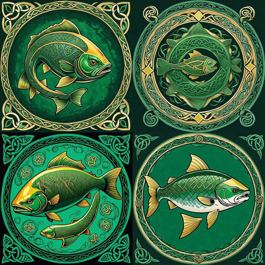 Celtic salmon of Knowledge - Mystical Celtic Salmon of Wisdo...