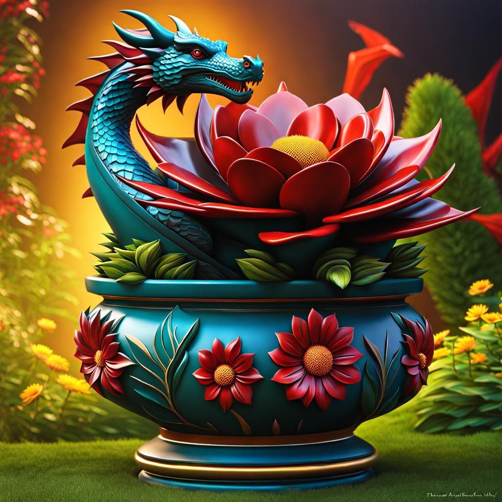Flower pot - AI Generated Artwork - NightCafe Creator