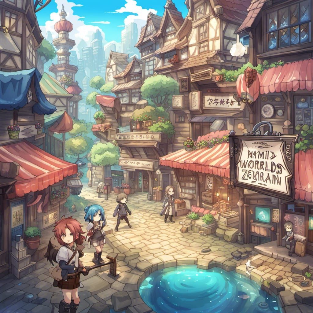 Sign for a business named Mini Worlds RPG with a fantasy multi world ...