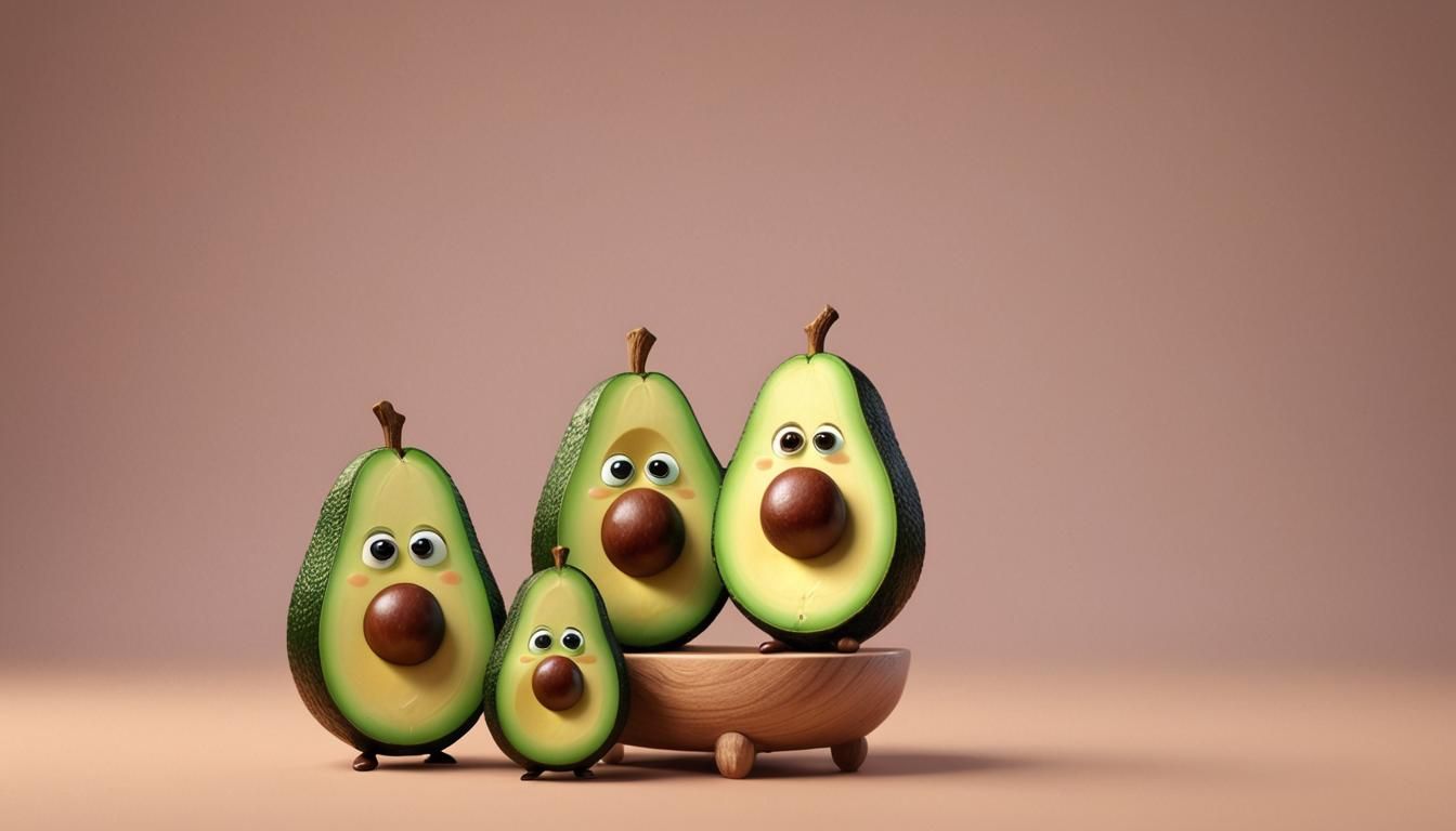Chibi Avocados - AI Generated Artwork - NightCafe Creator