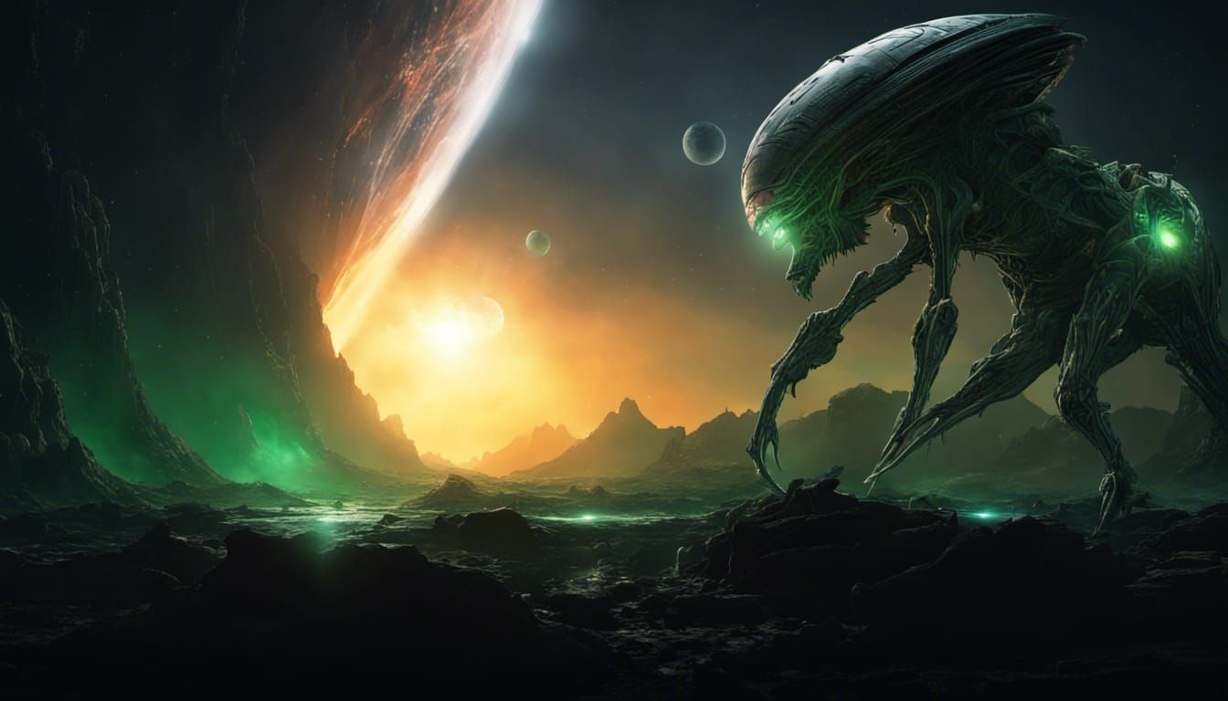 An alien world - AI Generated Artwork - NightCafe Creator