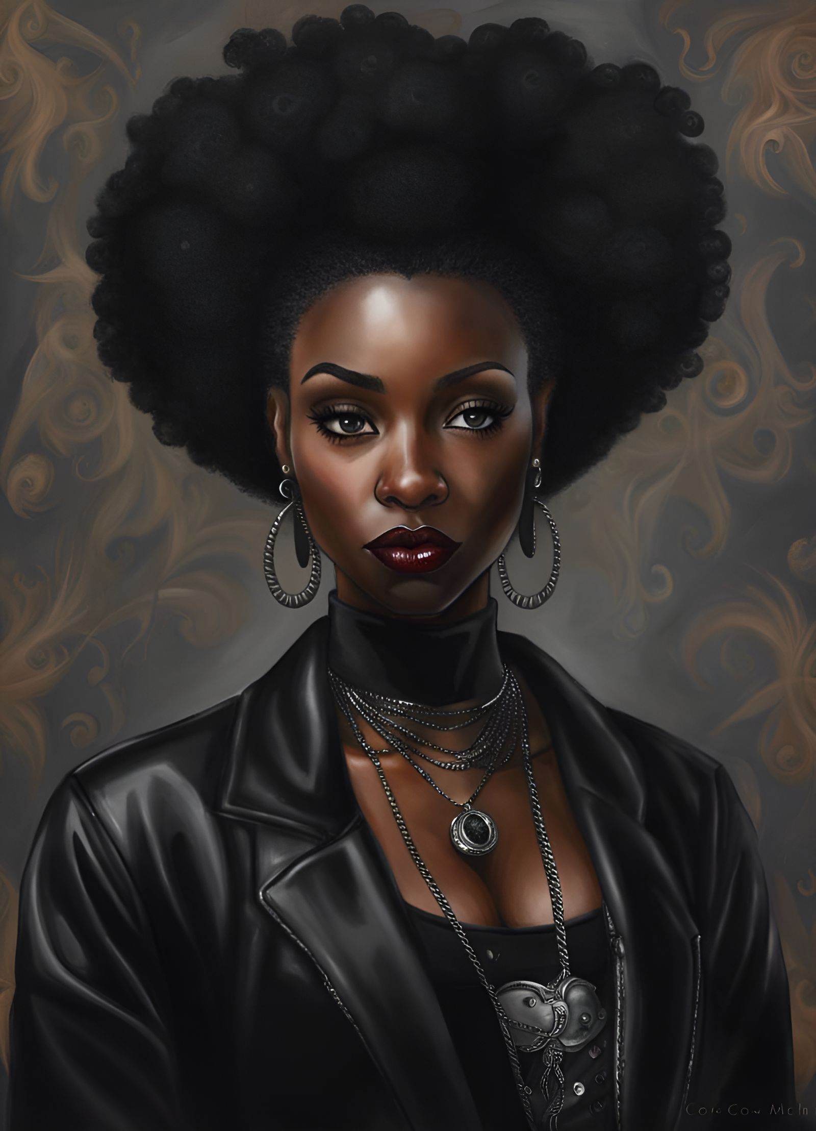 Black American Goth realistic by Coco Michele - AI Generated Artwork ...