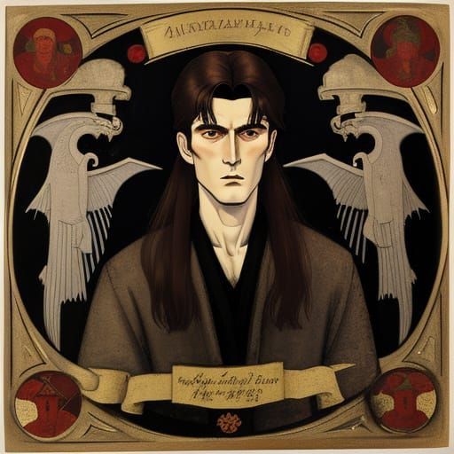 Surreal Vampire Portrait in a Fusion of Byzantine ... - AI Art