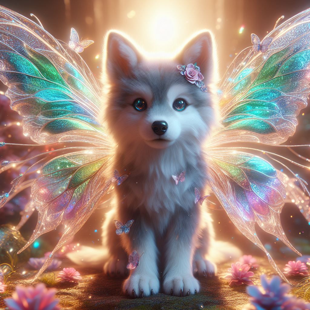 Fairy Wolf - AI Generated Artwork - NightCafe Creator