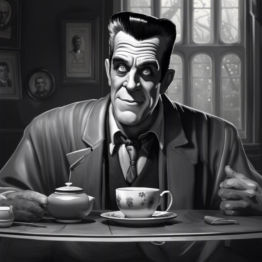HERMAN MUNSTER - AI Generated Artwork - NightCafe Creator