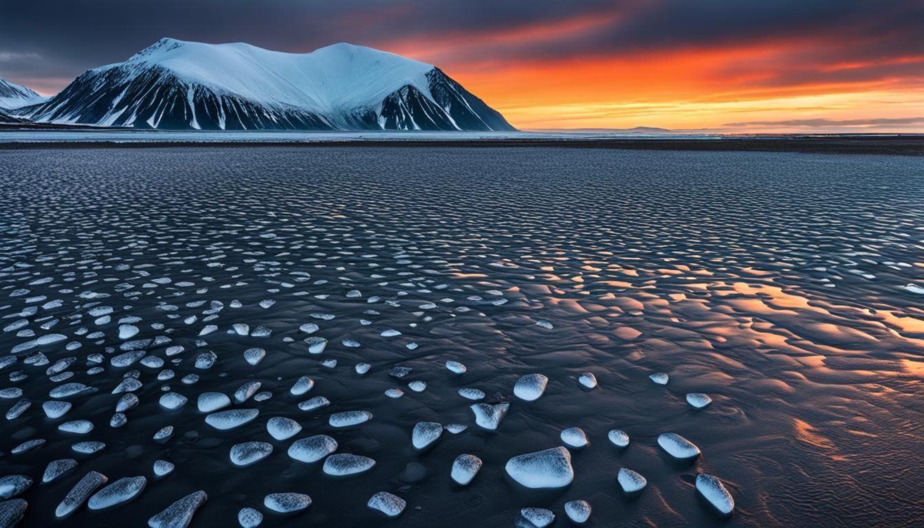 sunset on the beach in the Arctic - AI Generated Artwork - NightCafe ...