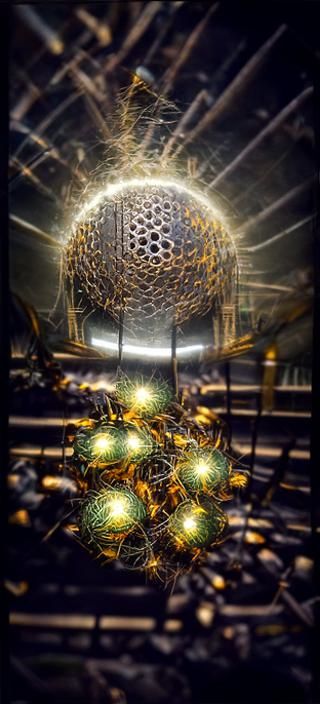 Dyson swarm 3D Illustration - AI Generated Artwork - NightCafe Creator