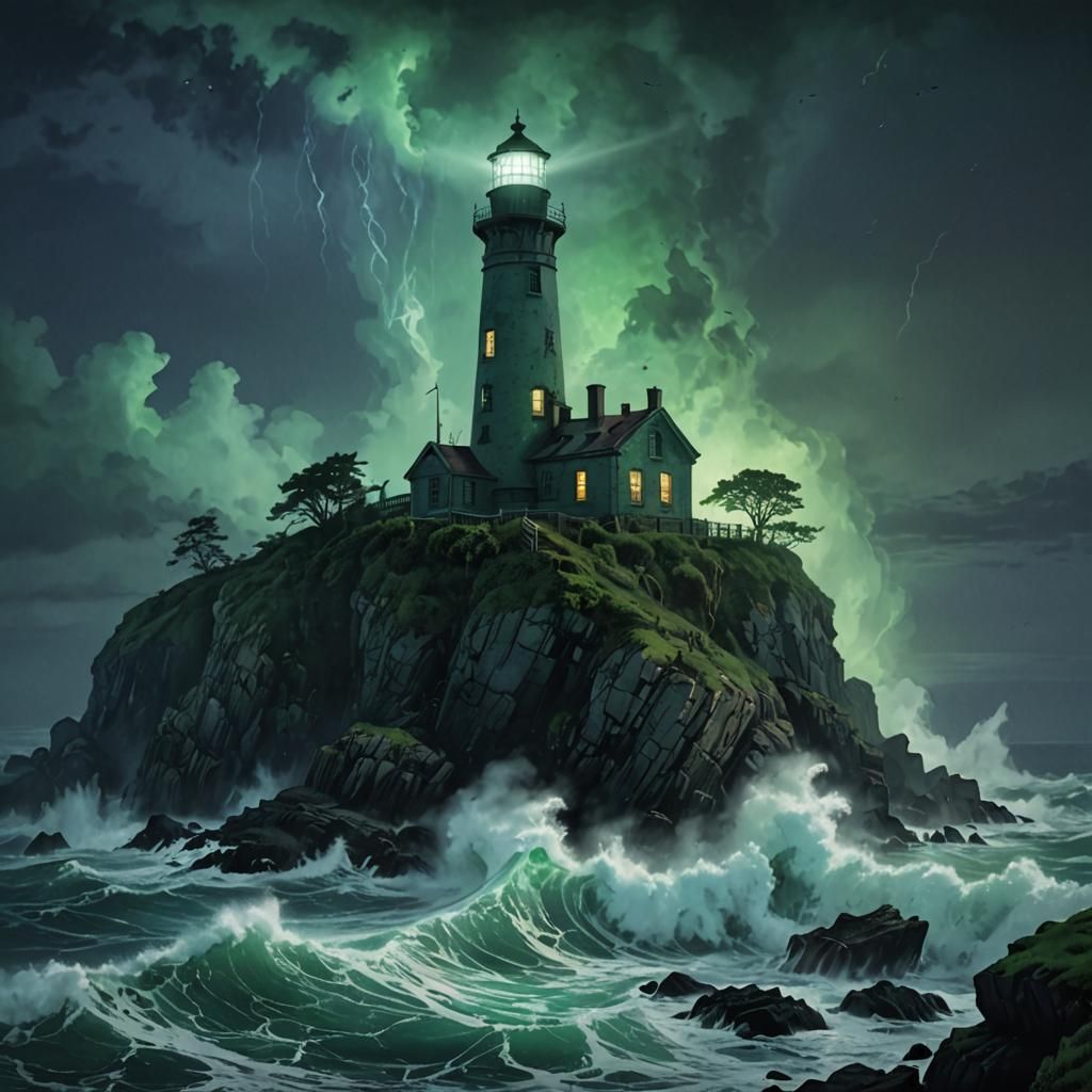 Mystical Lighthouse #3 - AI Generated Artwork - NightCafe Creator