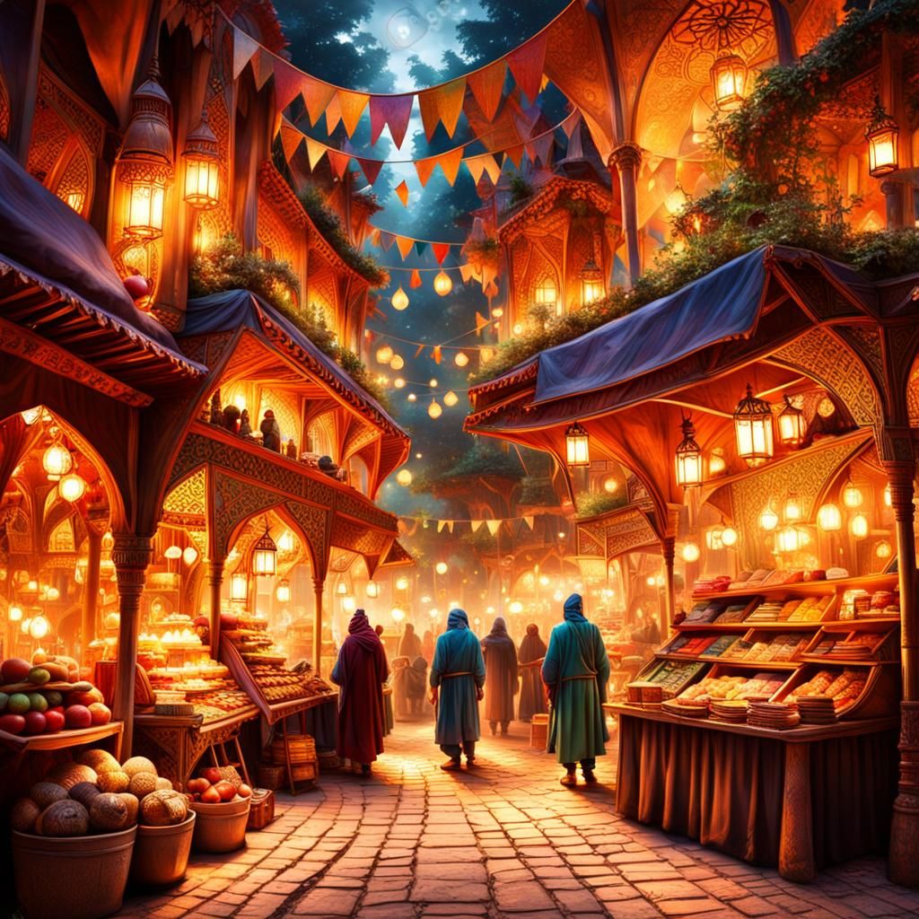 Magic market - AI Generated Artwork - NightCafe Creator